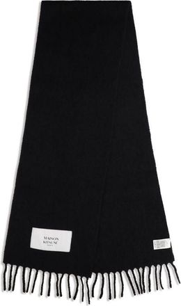 Maison Kitsun&eacute; Baby Alpaca Scarf - Black
