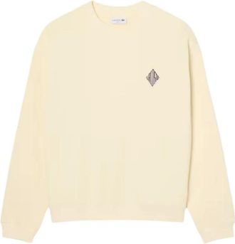 Lacoste Homme, Sweatshirts et sweats &agrave; capuche, Beige, Taille: L SweaT-shirt en piqu&eacute; double face