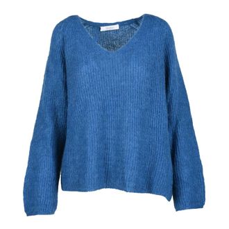 Max Mara Femme, Pulls, Bleu, Taille: 44 FR Pull de Loisirs en Mohair Doux