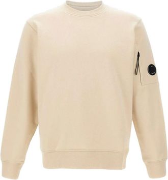 C.P. Company C.p. Company, Homme, Sweatshirts et sweats &agrave; capuche, Beige, Taille: 2XL Diagonal Raised Fleece SweaT-shirt