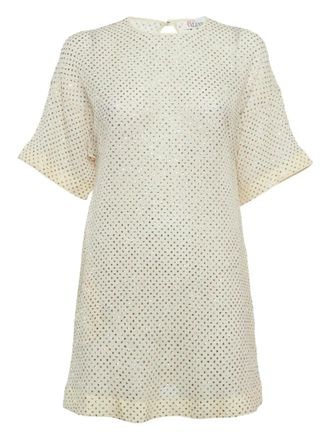 Valentino Garavani robe courte &agrave; pois - Tons neutres