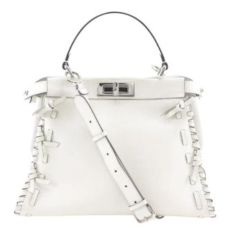 Fendi Pre-owned Peekaboo Leder Handtasche - - Pre-owned - Damen - Wei&szlig; - ONE SIZE