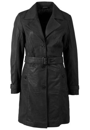 Mauritius Trenchcoat MWLeoniz aus Echtleder, mit Tailleng&uuml;rtel