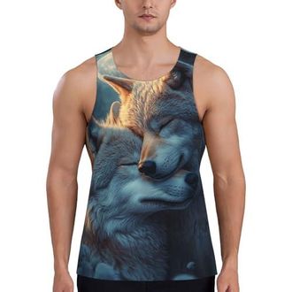 Generic D&eacute;bardeur respirant &agrave; s&eacute;chage rapide sans manches pour homme pour entra&icirc;nement &agrave; la plage S &agrave; 4XL, Loup 10, 4XL