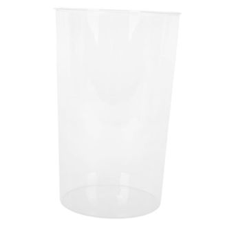 SOLUSTRE Transparenter Dekorativer Blumen Eimer aus Robustem Pe Material Runder Pflanzkübel für Wohn Bürodekoration Stilvoller Aufbewahrungsbehälter für Frisch