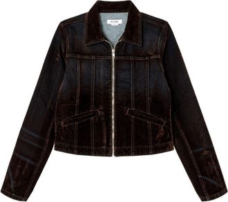 Re/Done Jacke mit Rei&szlig;verschluss - Braun