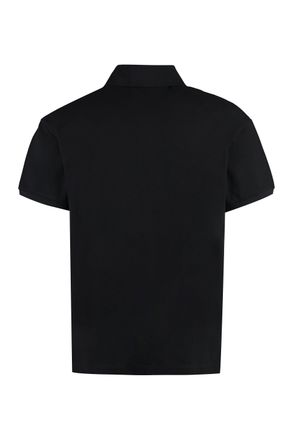 Palm Angels Mens Cotton Piqu&eacute; Polo Shirt Black T-shirts And Polos
