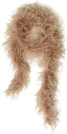 Twin-Set Schal mit Federn - Nude