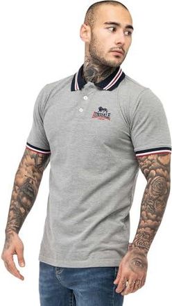 Lonsdale London OCCUMSTER Homme Polo Gris M 60% Coton, 40% Polyester Slim Fit
