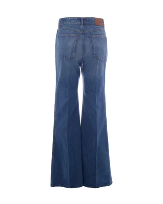 Sportmax Womens Jeans Meandro Medium Vintage Midnight Blue Cotton
