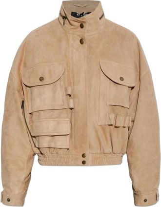 Balmain Femme, Vestes, Beige, Taille: 40 FR Leather Vestes