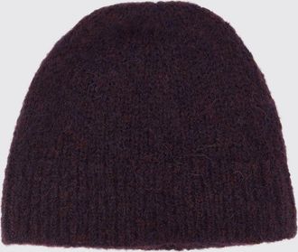 Dries Van Noten Bonnet en m&eacute;lange de laine et alpaga &agrave; bords c&ocirc;tel&eacute;s