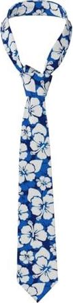 Generic Cravate Fleur DHibiscus Bleue Fine Tie &Eacute;troit Cravate Homme Pour Affaires Mariage &Eacute;v&eacute;nements