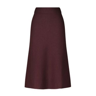 Jil Sander Woll A-Linie Midi Rock - - Skirts - Damen - Rot - S