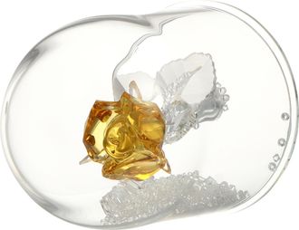 NUOBESTY Ewige Kristallrose in Glaskuppel Gelb Langlebige Rosenfigur Dekoratives Blumenbouquet Geschenk f&uuml;r Hochzeit Geburtstag Valentinstag Besondere Anl&auml;sse 