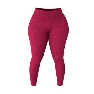 Generic Legging moulant uni de grande taille d&eacute;contract&eacute; pour tous les jours, Rouge, 4XL Grande taille