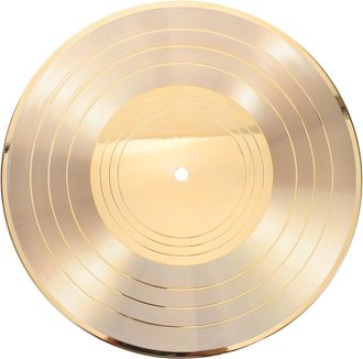 Valiclud Vintage Schallplattenuhr Selbstgemacht mit Goldakzenten Kreative Vinyl Wanduhr f&uuml;r Wohnzimmer Caf&eacute; und Bar Retro Wanddeko mit Dekorativen Elementen