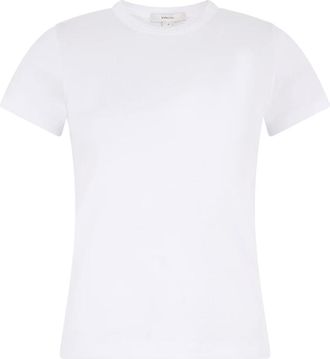 Vince Femme, Tops, Blanc, Taille: 40 FR T-shirt court des ann&eacute;es 90 en m&eacute;lange de coton Pima