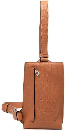Loewe Hobo Bags - Soft Grained Calfskin Vertical T Pocket Crossbody - Gr. unisize - in Braun - für Damen