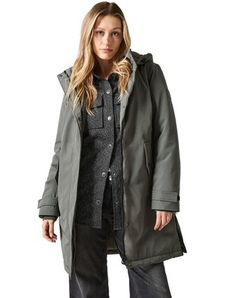 Cecil Damen B101037 Parka mit Abnehmbarer Kapuze, golden Khaki, XXL