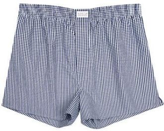 Novila Herren Boxershorts blau Reine Baumwolle Gemustert