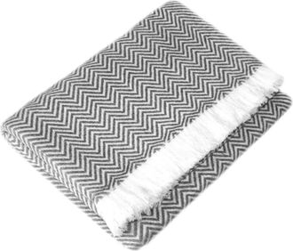 Lorenzo Cana Kaschmir Decke grau Wohndecke 100% Kaschmir handgewebte Sofadecke Kaschmirdecke Wohndecke Kuscheldecke Umschlagtuch 96277777