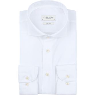 Profuomo Chemise Twill Extra Long Sleeves Blanche