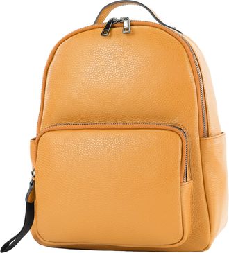 modamoda.de T234 - Damen Rucksack Tasche ital. Echtleder, Farbe:Camel