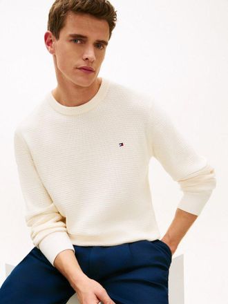 Tommy Hilfiger Strickpullover SEASONAL STRUCTURE CREW NECK strukturiert