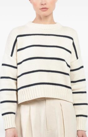 Jenni Kayne striped crew-neck sweater - Nude