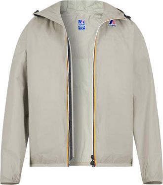 K-Way Herren Regenjacke gr&uuml;n Mikrofaser unifarben