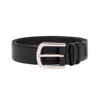 Orciani Ceinture classique en cuir de veau - Homme - Accessoires - Noir - Taille: 110 CM
