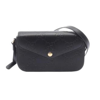 Gucci Pre-owned Sac bandouli&egrave;re GG Super Mini en cuir - Femme - Pre-owned - Noir - Taille: ONE Size