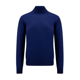 Gran Sasso Rippstrick-Rollkragenpullover - - Knitwear - Herren - Blau - 2XL
