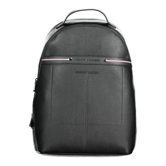 Tommy Hilfiger Homme, Sacs, Noir, Taille: ONE Size Sac &agrave; dos noir pour homme avec fermeture &eacute;clair