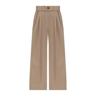 Moncler Hose mit weitem Bein - - Trousers - Damen - Beige - M