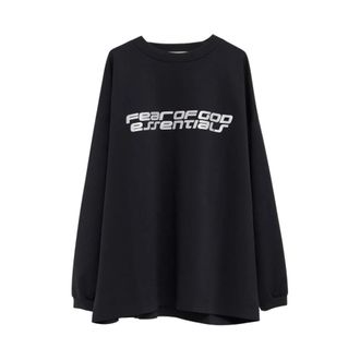 Fear of God Logo Print Crew Neck Sweatshirt - - Sweatshirts & Hoodies - Herren - Schwarzk - 2XL