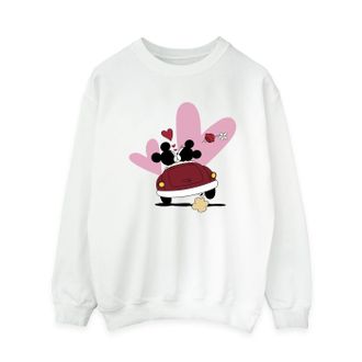 Disney Mickey Mouse Car Print Sweatshirt f&uuml;r Damen (Wei&szlig;)