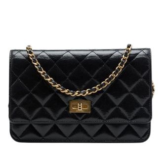 Chanel Portefeuille sur cha&icirc;ne Pre-owned - Femme - Pre-owned - Noir - Taille: ONE Size
