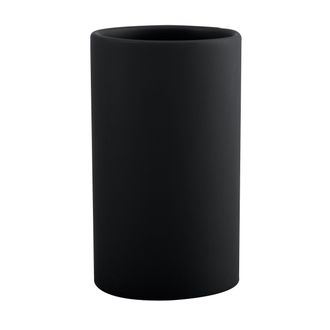 Spirella Zahnputzbecher Zahnbürstenhalter Keramik Tube 7x11,5 cm Schwarz Matt, Black