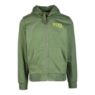 Diesel Homme, Sweatshirts et sweats à capuche, Vert, Taille: 2XL SweaT-shirt zippé en coton et polyester