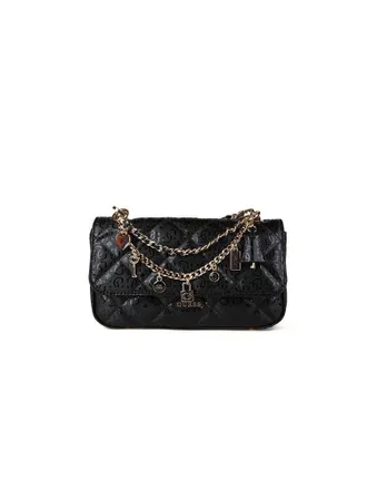 Guess Womens Crossbody Bag Black Polyurethane - Crossbody-Bags