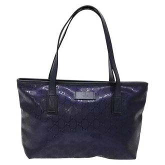 Gucci Pre-owned Vintage Canvas Tote Bag - - Pre-owned - Damen - Blau - ONE SIZE
