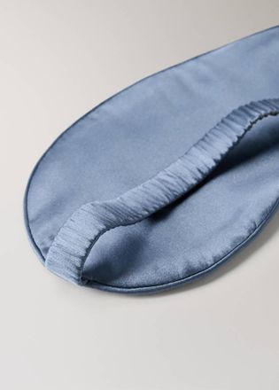 Mango Masque soie bleu - Femme - Taille unique - MANGO