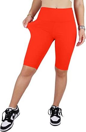 JOPHY & CO. Leggings pour femmes au-dessus du genou, short extensible sous les vêtements (code 9821) - Orange - L