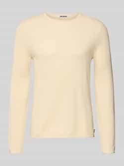 Review Basic Strickpullover mit Rundhalsausschnitt und Rollkanten