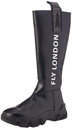 FLY London Femme Febe886fly Botte Haute Jusquau Genou, Noir, 35 EU