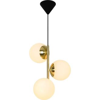 Nordlux Suspension m&eacute;tal et verre blanc opalin lilly Nordlux 48603035