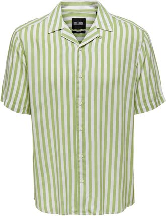 Only & Sons Herren Freizeit Hemd ONSWAYNE Regular Fit XS S M L XL XXLGestreift, Größe:XL, Farbe:Swamp 22013267