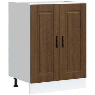 vidaXL Vidaxl - Armoire de cuisine Porto ch&ecirc;ne marron bois ding&eacute;nierie